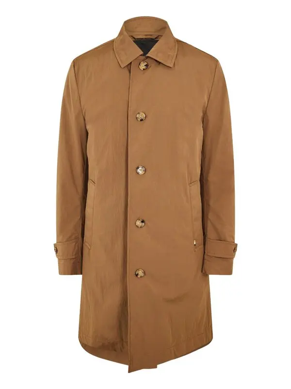 Hugo Boss Classic Tailored Long Coat - Brown