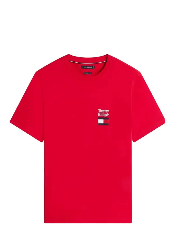 Tommy Hilfiger Logo Short Sleeve T-shirt - Red