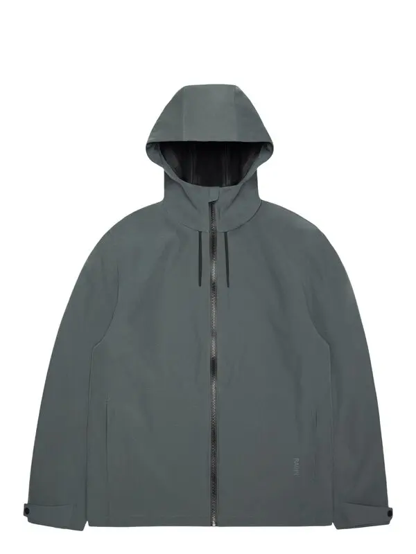 Rains Zip-up Hooded Waterproof Casual Jacket - Black