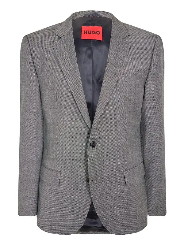 Hugo Boss A Crisp Suit Jacket - Gray
