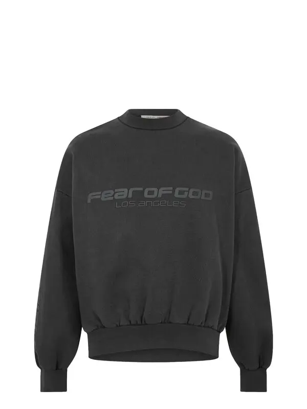 Fear Of God Logo Long-sleeve Sweatshirt - Black