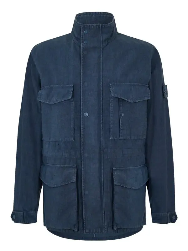 Stone Island Cropped Cargo Field Jacket - Black