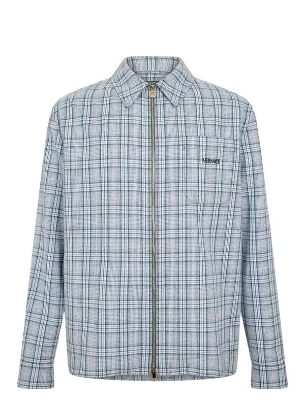 Versace Long-sleeved Printed Shirt - Gray