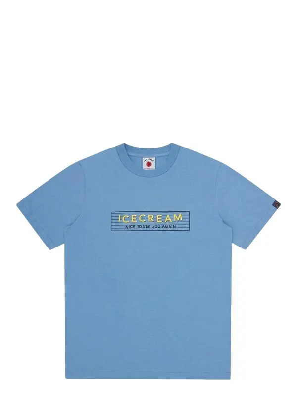 ICECREAM Crew Neck Printed T-shirt - Blue