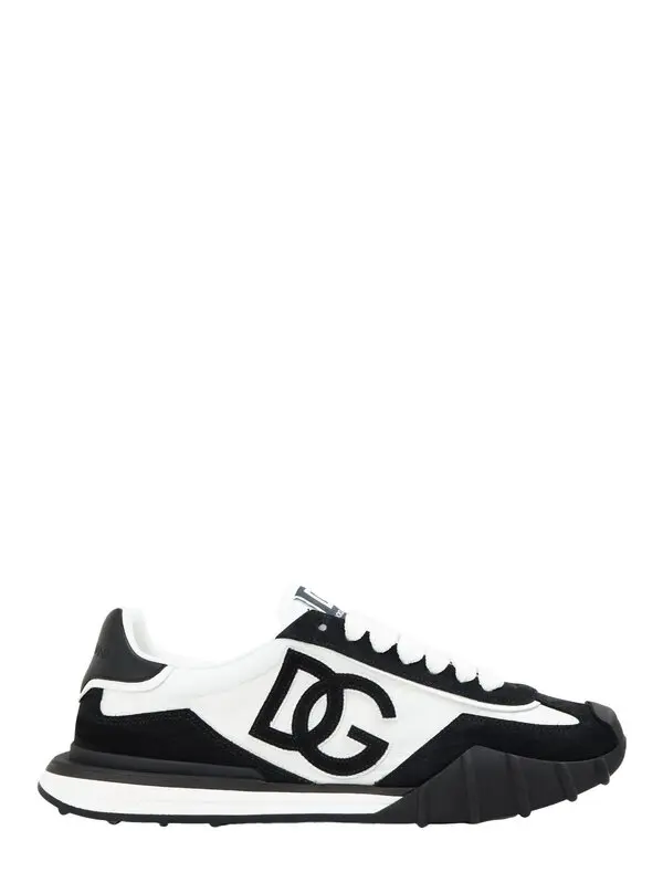 Dolce & Gabbana Dg" Logo Lace-up Sneakers - Black