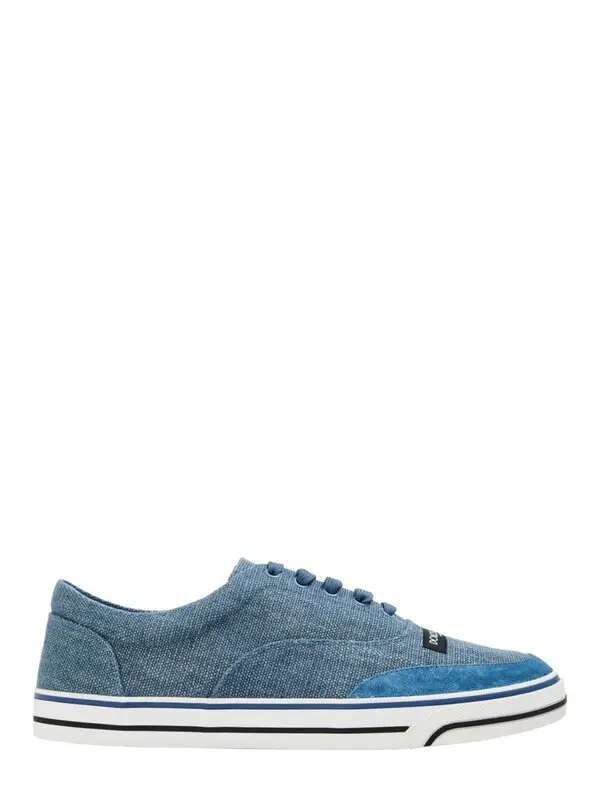 Dolce & Gabbana Lace-up Canvas Sneakers - Blue