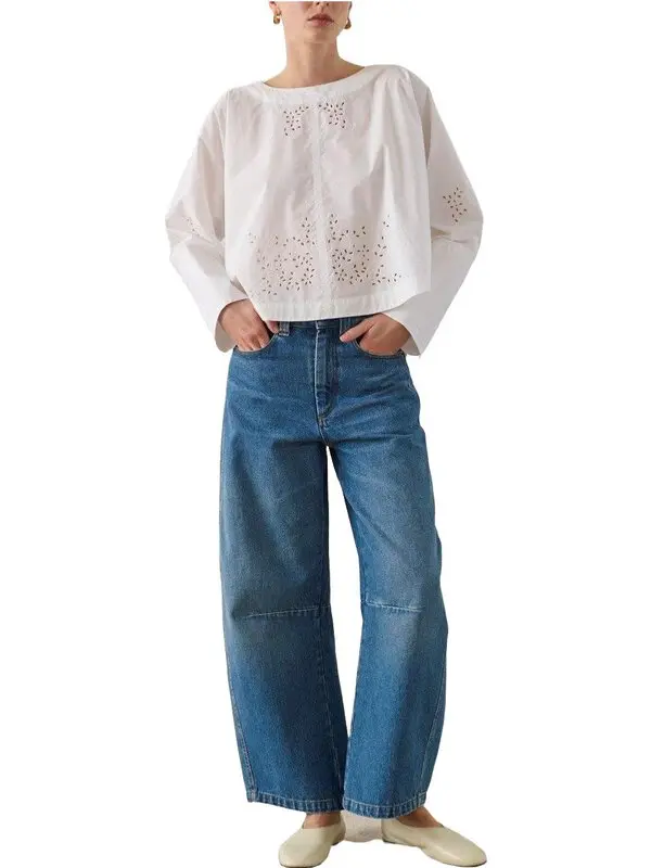 Soeur Long Sleeve Blouse - Blue