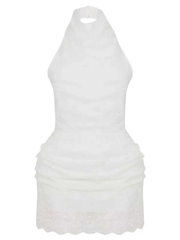 Magda Butrym Lace Trimmed Mini Dress - No