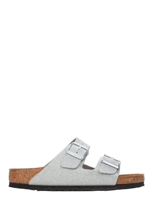 BIRKENSTOCK Glitter Dual-strap Slide Sandals - Gray