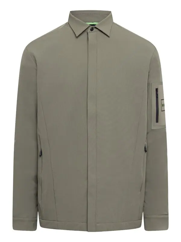 Hugo Boss Collared Overshirt - Gray