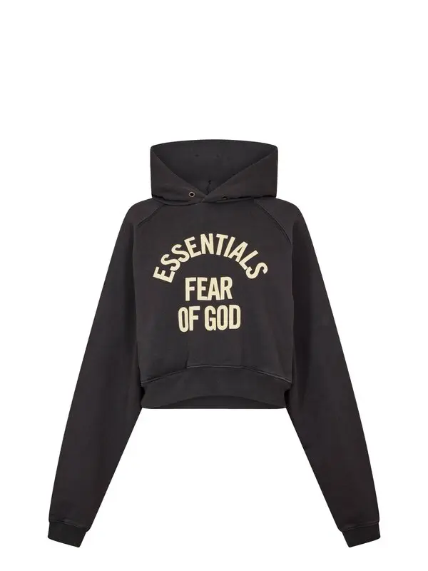 Fear Of God Logo Hoodie - Black