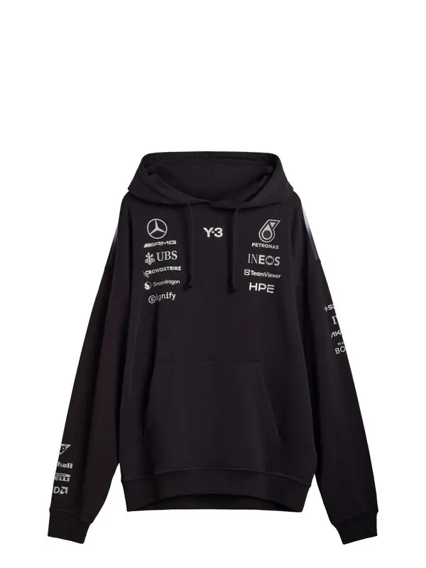 Y3 Minimal Hooded Sweatshirt - Black