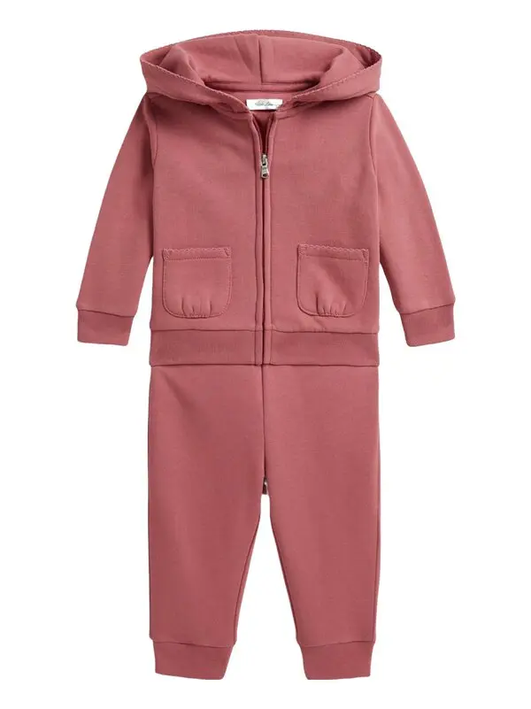 Polo Ralph Lauren Full Zip Hood And Jogger Set - Pink