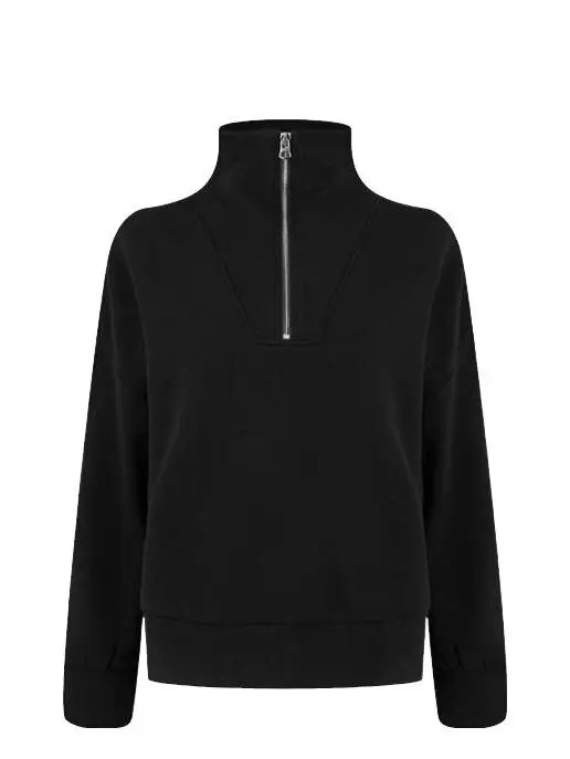 Varley Hawley Half Zip Sweatshirt - Black