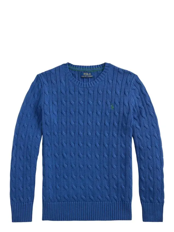 Polo Ralph Lauren Cable Knit Crewneck Sweater - Blue