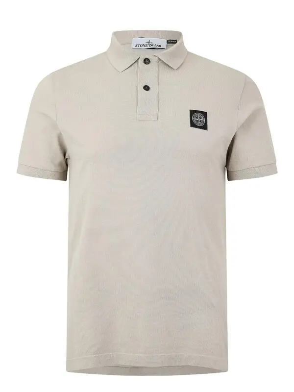 Stone Island Cotton Compass Logo Polo Shirt - Nude