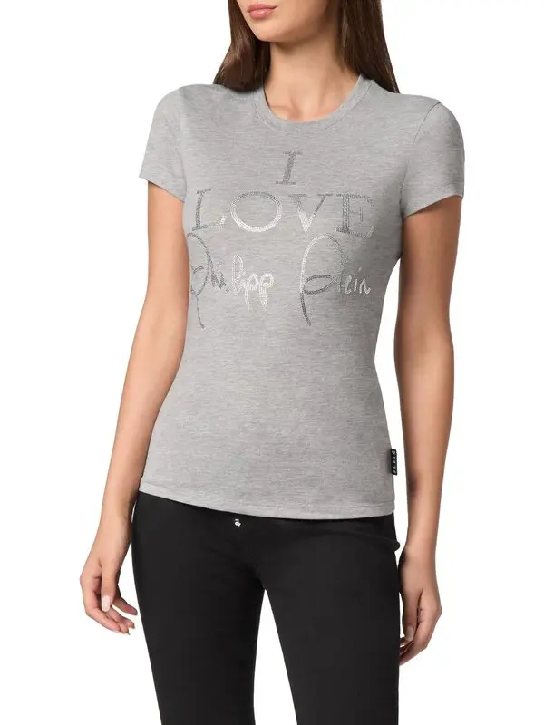 Philipp Plein Embellished T-shirt - Grey