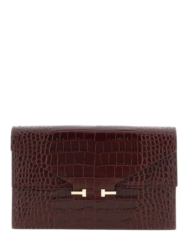 TOM FORD Croc Effect Handbag - Red