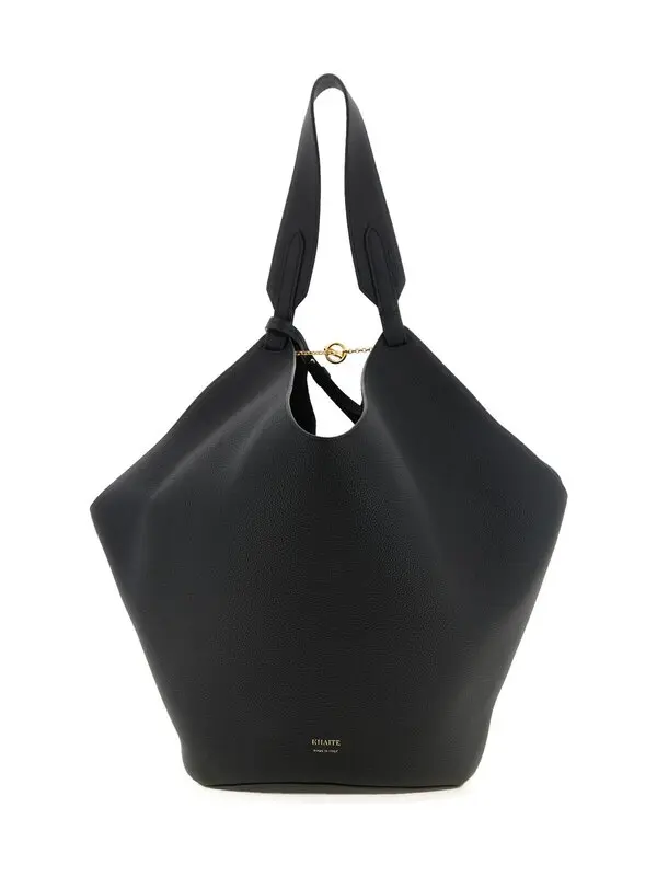 Khaite Leather Shoulder Bag - Black