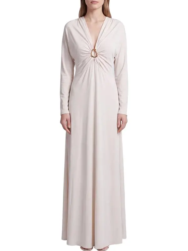 FORTE_FORTE Maxi Dress With Ring Detail - Ivory