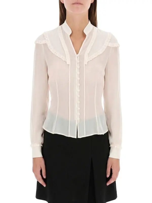 Alexander McQueen Shirt With Ruffle Detailing - Ivory