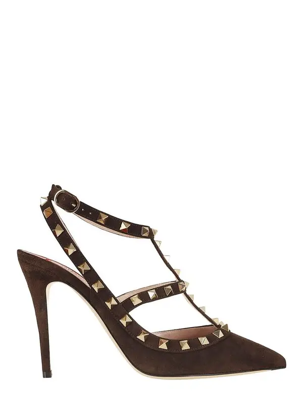 Valentino Garavani Studded High Heel Shoes - Brown