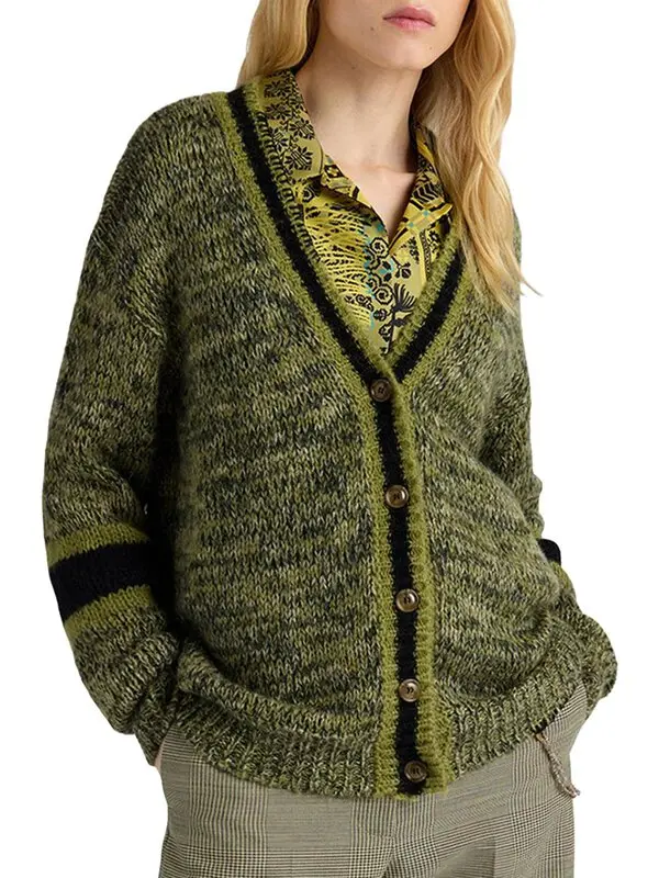 Momoni V-neck Cardigan - Green