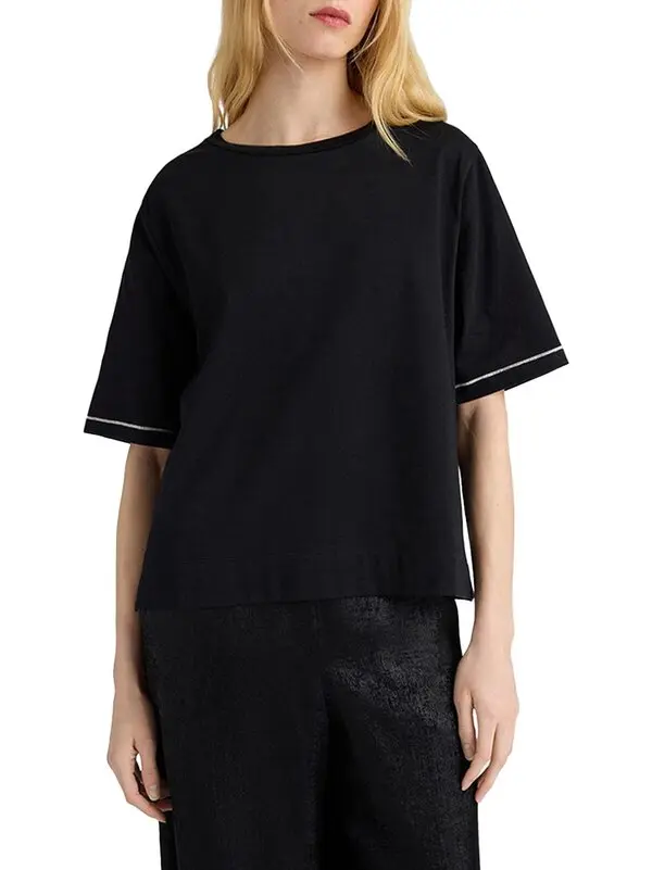Momoni T-shirt With Embellished Detail - Black