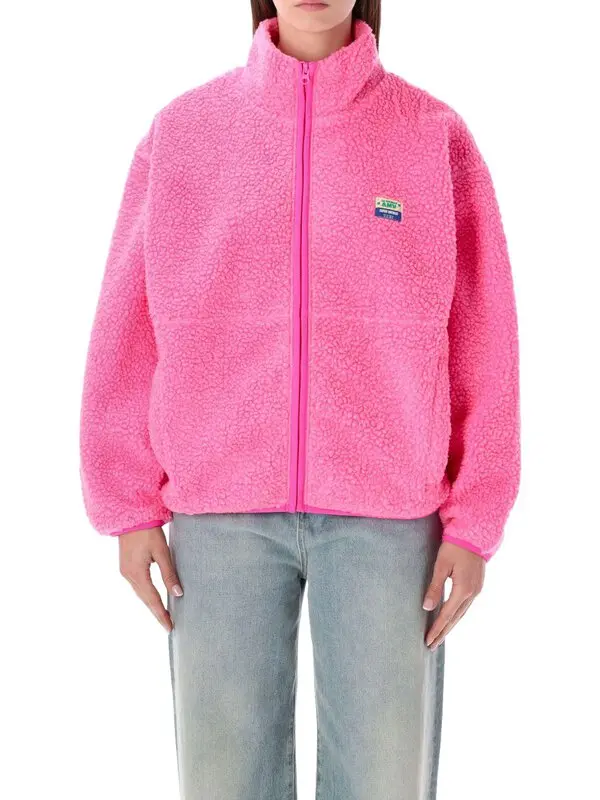 American Vintage Fleece Zip-up Jacket - Fuchsia