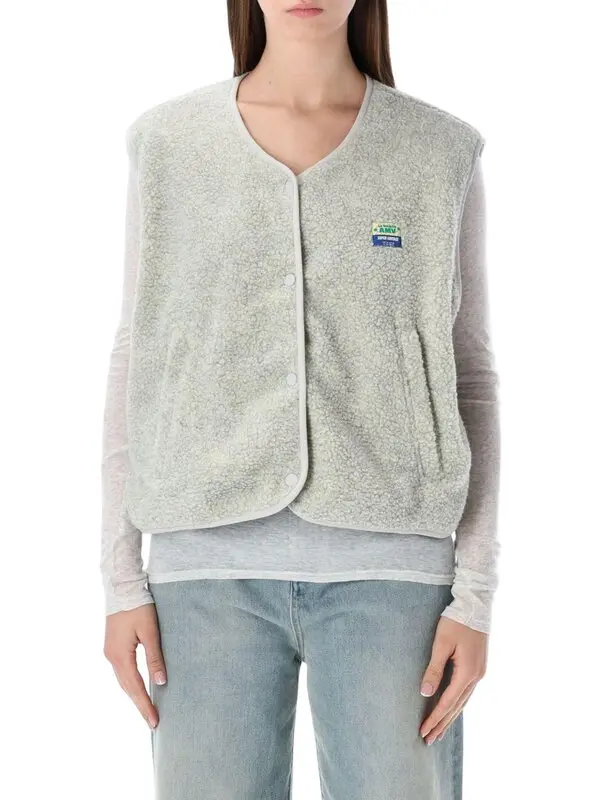 American Vintage Padded Fleece Vest - Ice