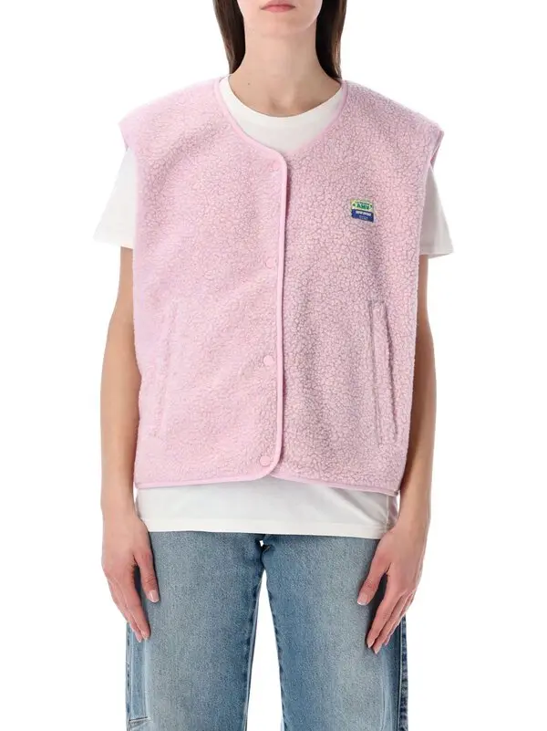 American Vintage Fleece Vest - Pink