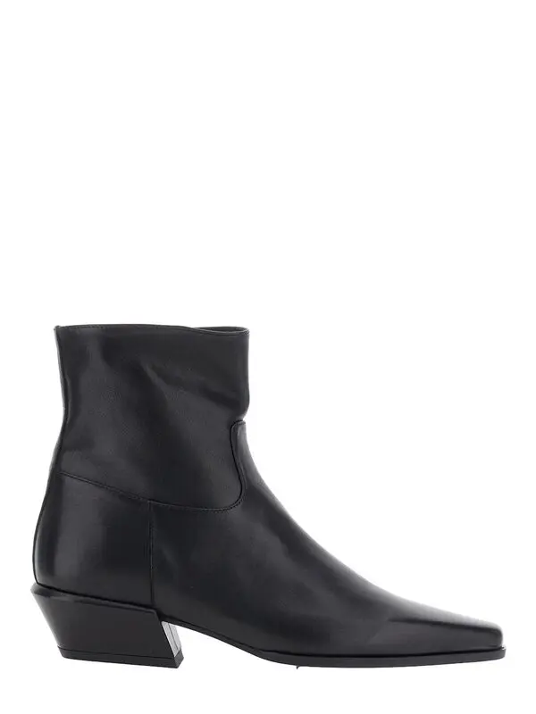 SEMICOUTURE Flat Ankle Boot - Black
