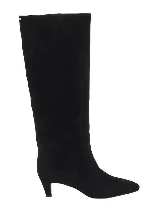 TWINSET Suede Knee-high Stiletto Boots - Black