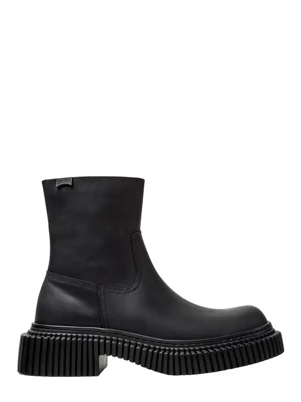 Camper Ankle Boots With Lug Sole - Black