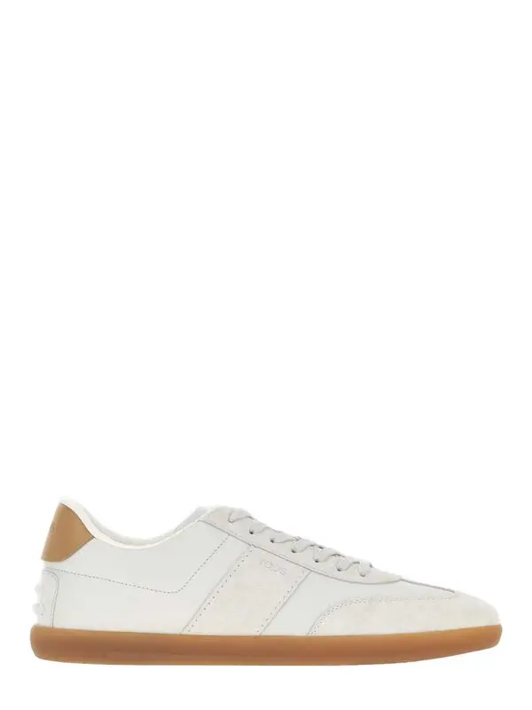 TOD'S Low Top Calf Leather Sneakers - White