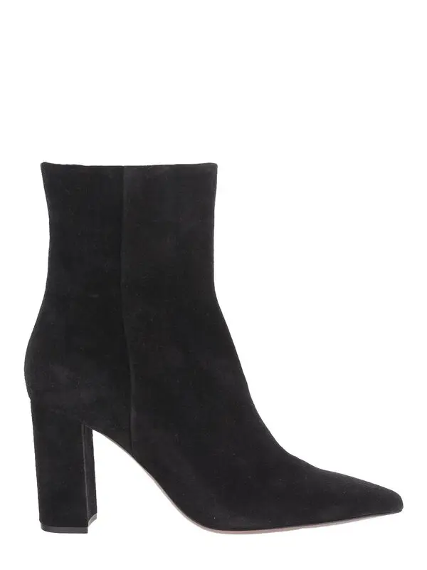 Paris Texas Suede Ankle Boots - Black