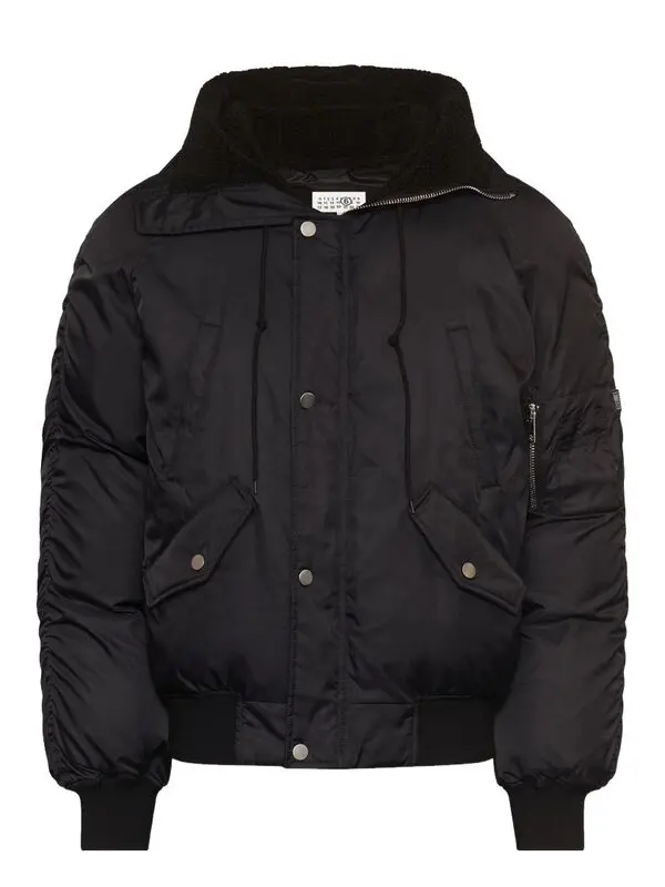 MAISON MARGIELA Hooded Down Puffer Jacket - Black