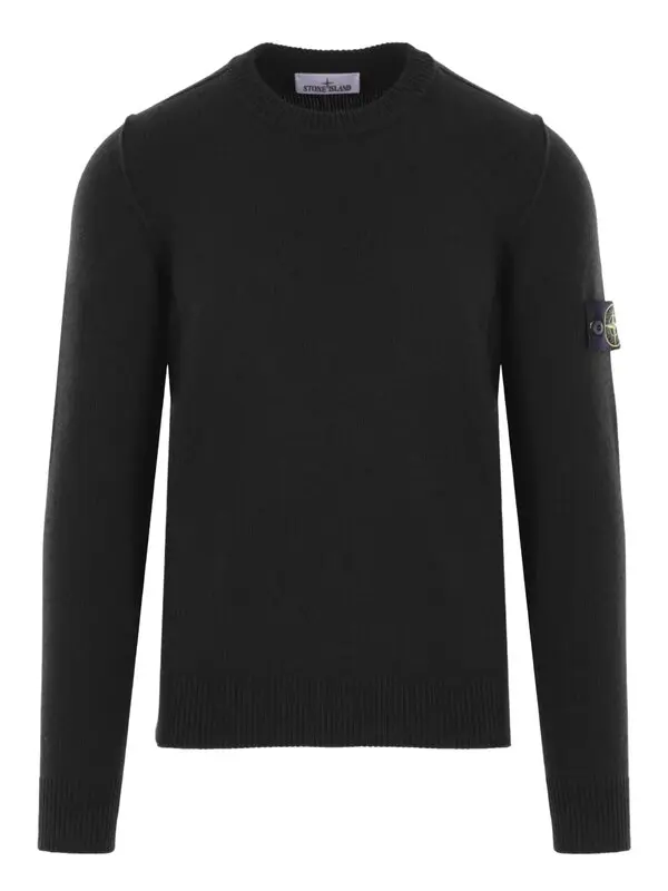 Stone Island Wool Sweater - Black