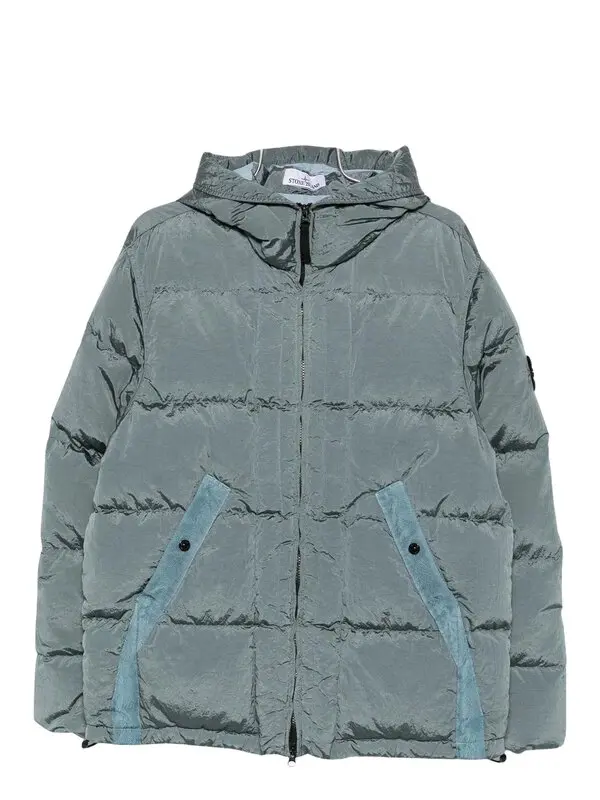 Stone Island Padded Hooded Jacket - Grey