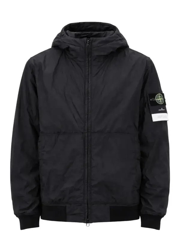Stone Island Logo Nylon Blouson Jacket - Black