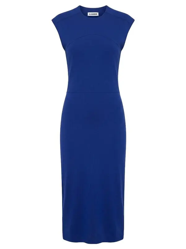 JIL SANDER Midi Dress With Draped Detail - High Tide
