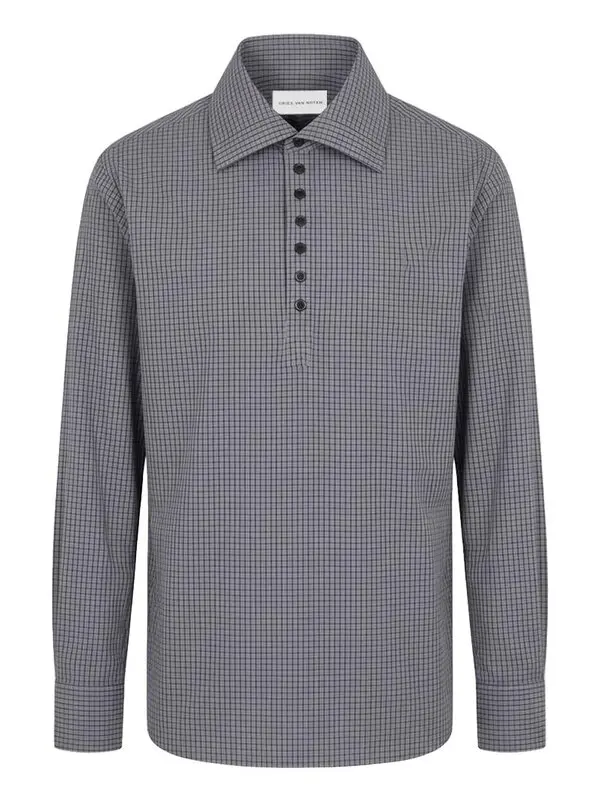 Dries Van Noten Cedon 4063 M.w." Cotton Shirt - Navy