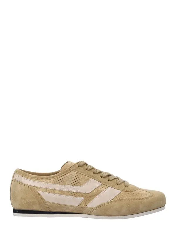TOM FORD Perforated Suede Lace-up Low-top Sneakers - Brown