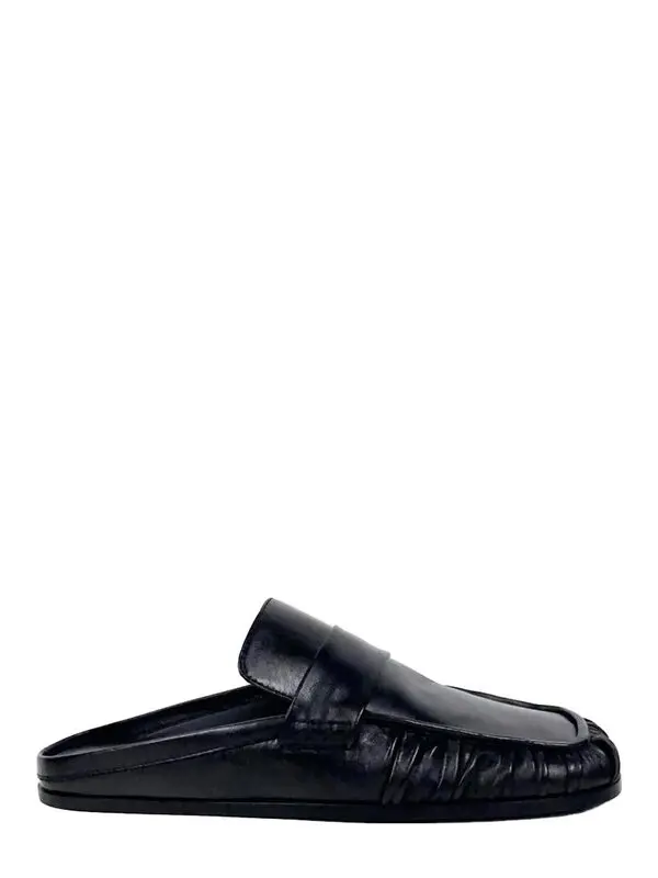 JIL SANDER Ovine Leather Sabot - Black
