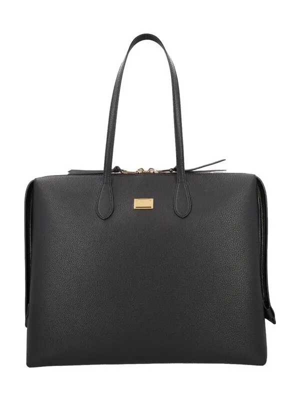 Dolce & Gabbana Leather Tote Bag - Black