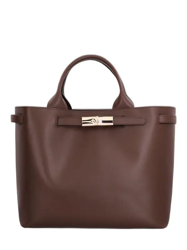 Longchamp Le Smart Mini Handbag With Clasp - Mocha