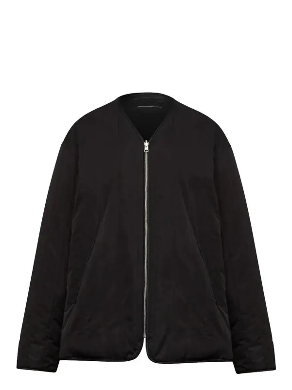 MAISON MARGIELA Quilted Zip-up Jacket - Black/black