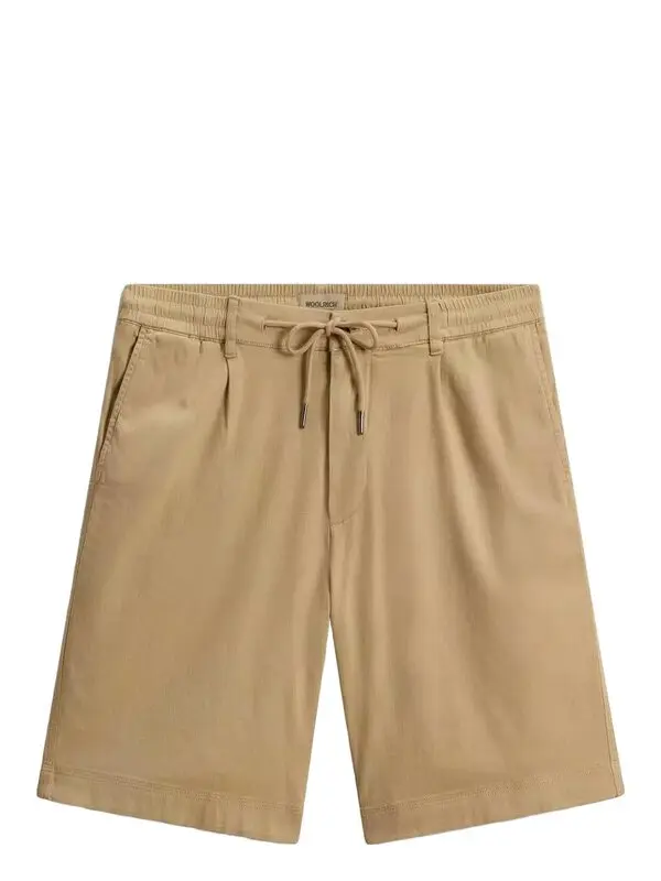 Woolrich Linen Blend Relaxed Fit Shorts - Travertine