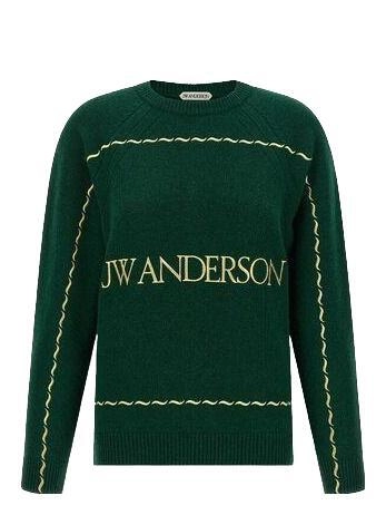 JW Anderson Logo Wool Jumper - Pine