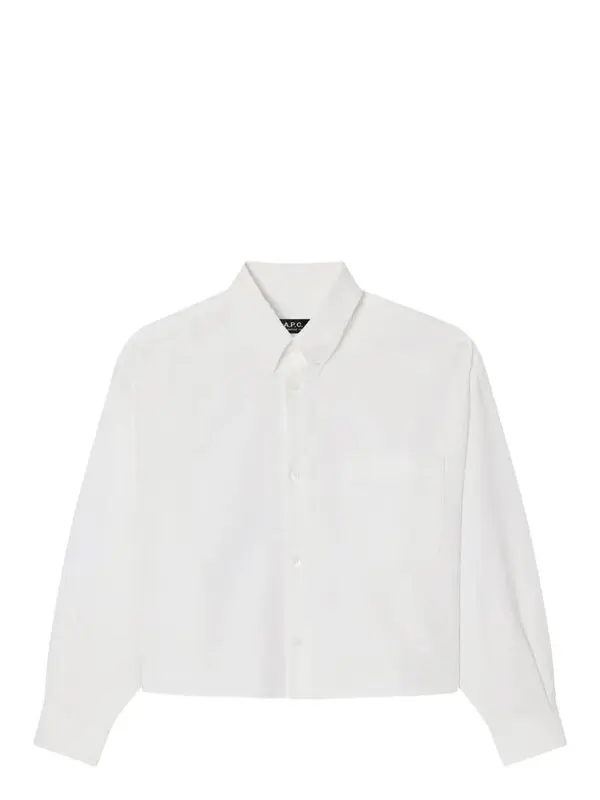 A.p.c. Sophia Organic Cotton Button-down Shirt - Blanc